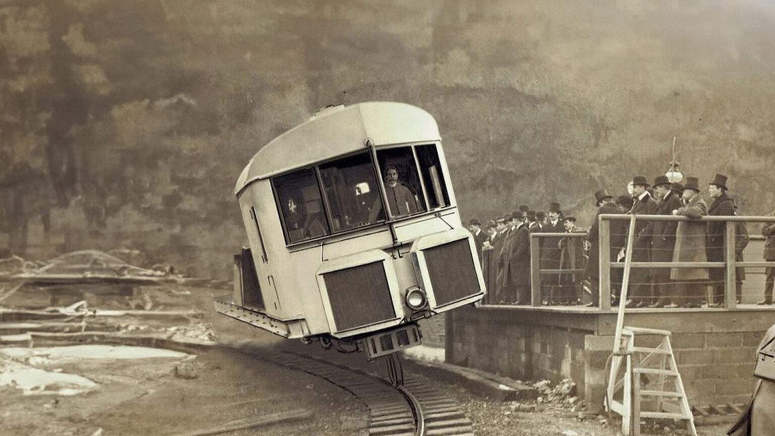 The Brennan Gyro Monorail from 1910 - an incredible piece of ...